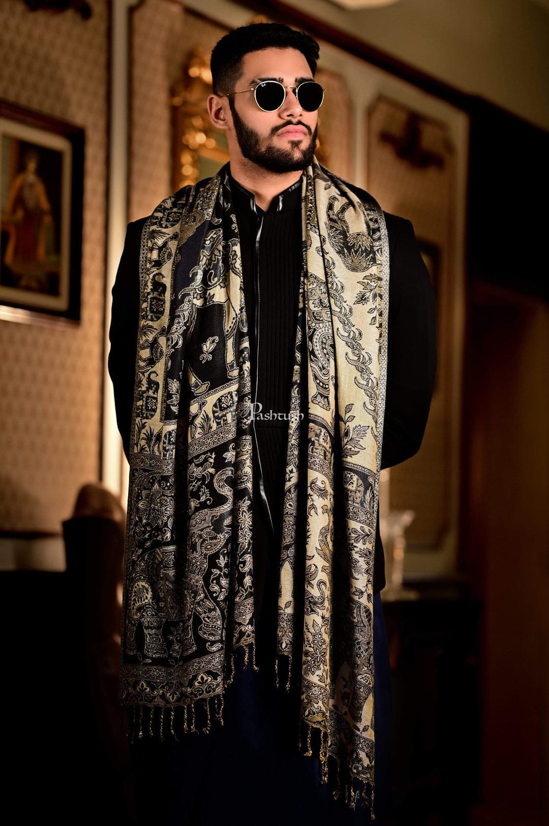 Pashtush His And Her Set Of Bamboo Stoles, Premium Gift Box Packaging ...