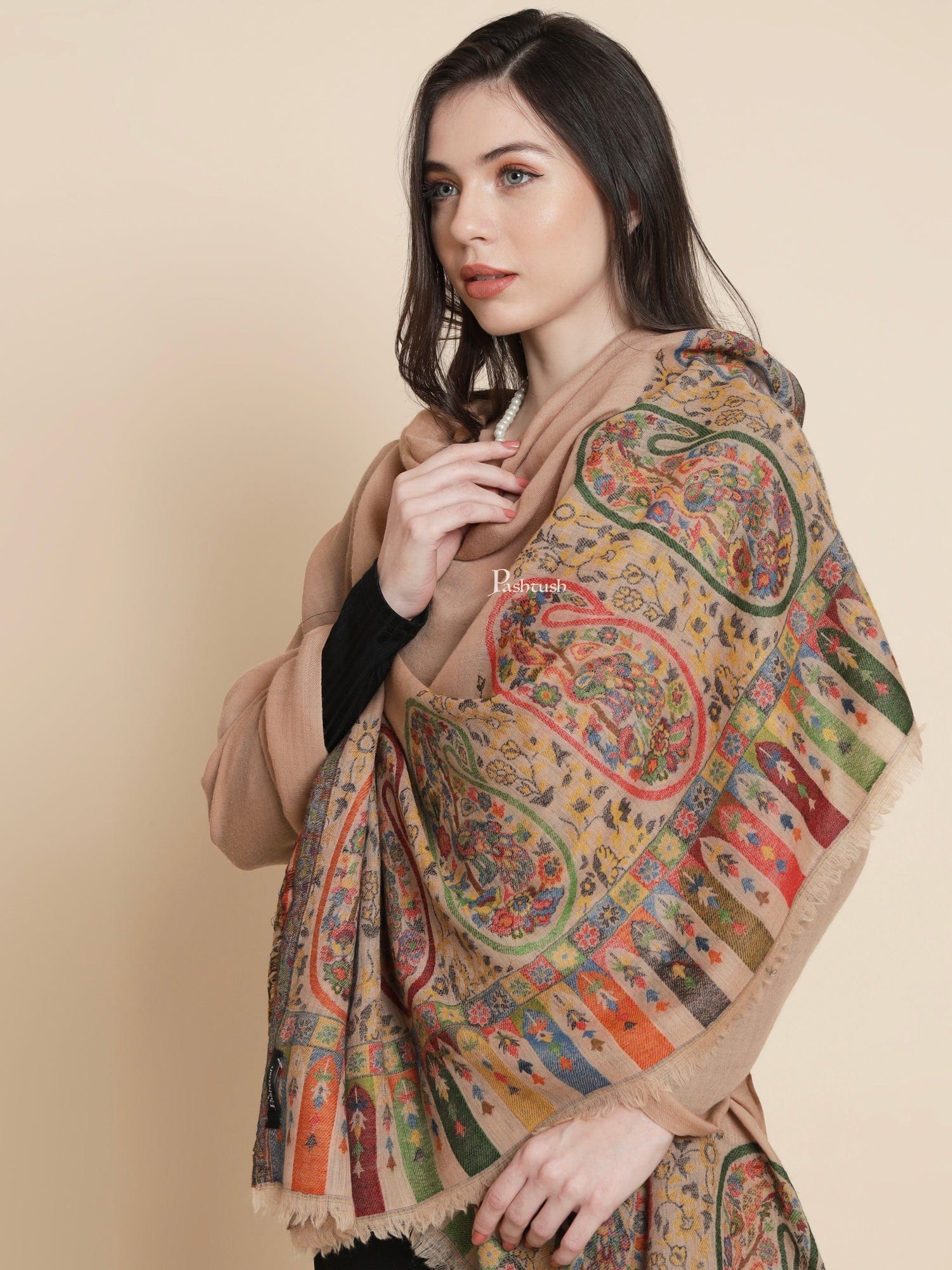 Pashtush Womens Womens, 100% Pure Wool With Woolmark Certificate, Pais ...